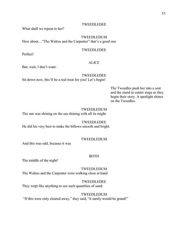 Alice-In-Wonderland-Script | PDF | Cats | Pets