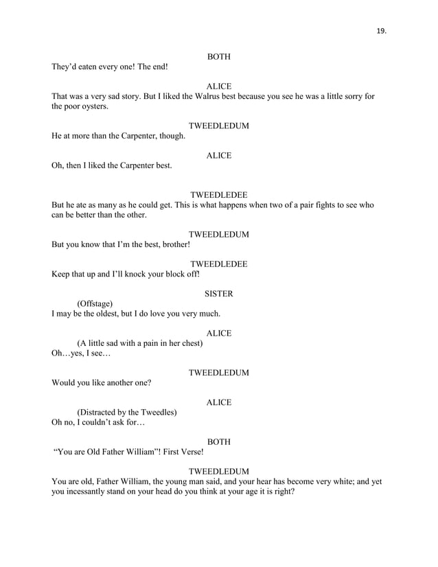 Alice-In-Wonderland-Script | PDF | Cats | Pets