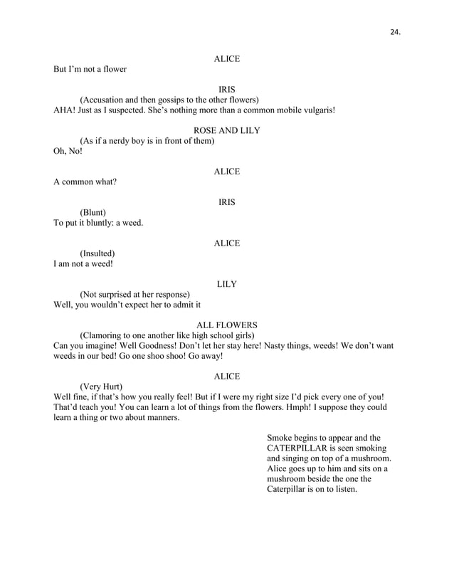 Alice-In-Wonderland-Script | PDF | Cats | Pets
