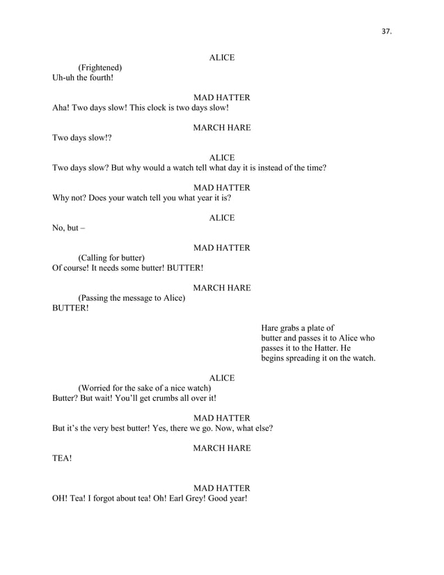 Alice-In-Wonderland-Script | PDF | Cats | Pets