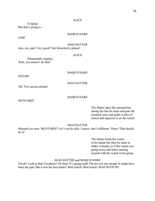 Alice-In-Wonderland-Script | PDF | Cats | Pets