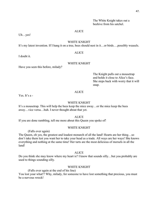 Alice-In-Wonderland-Script | PDF | Cats | Pets