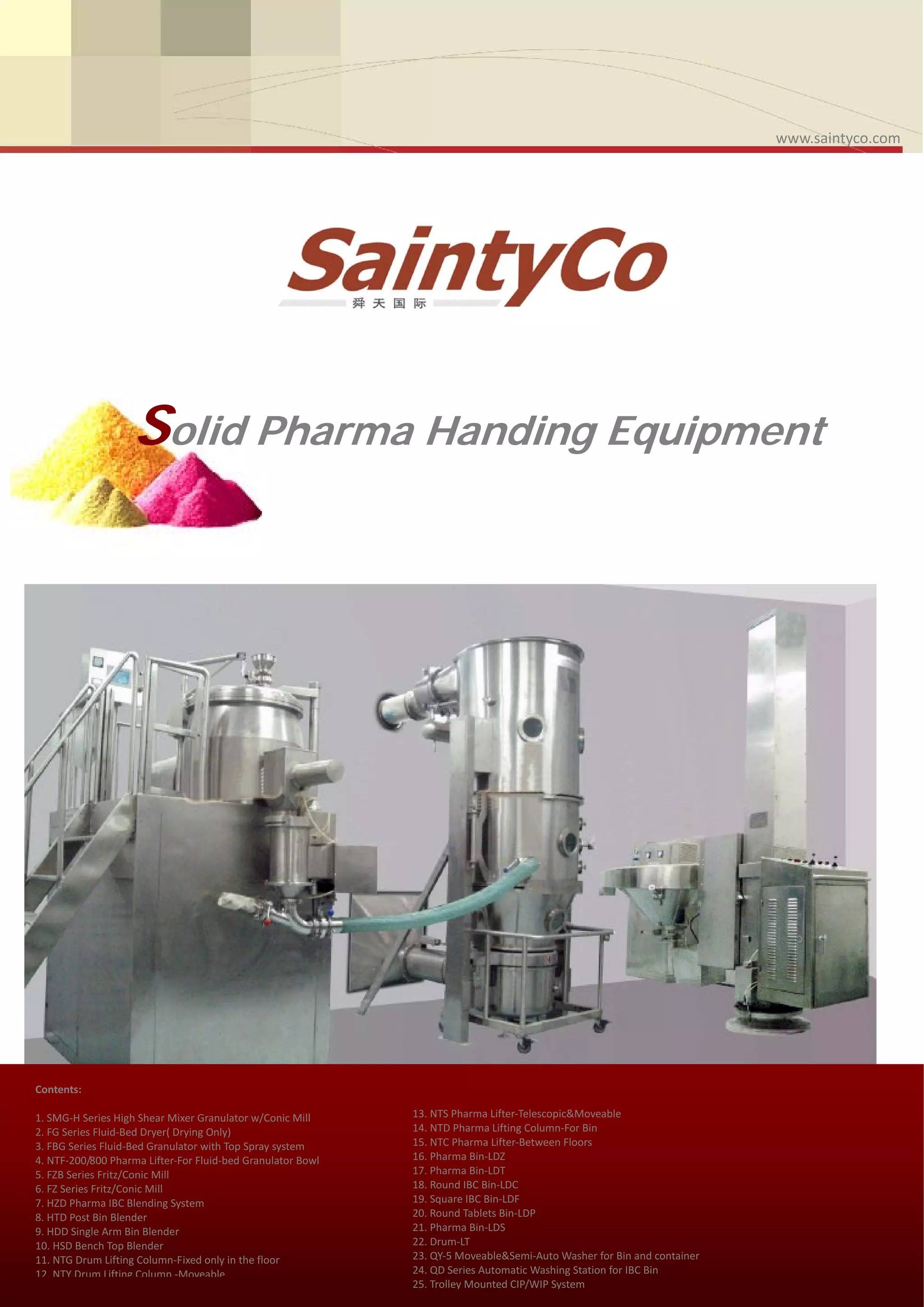 Solid Pharma Handing Equipment-2017 | PDF
