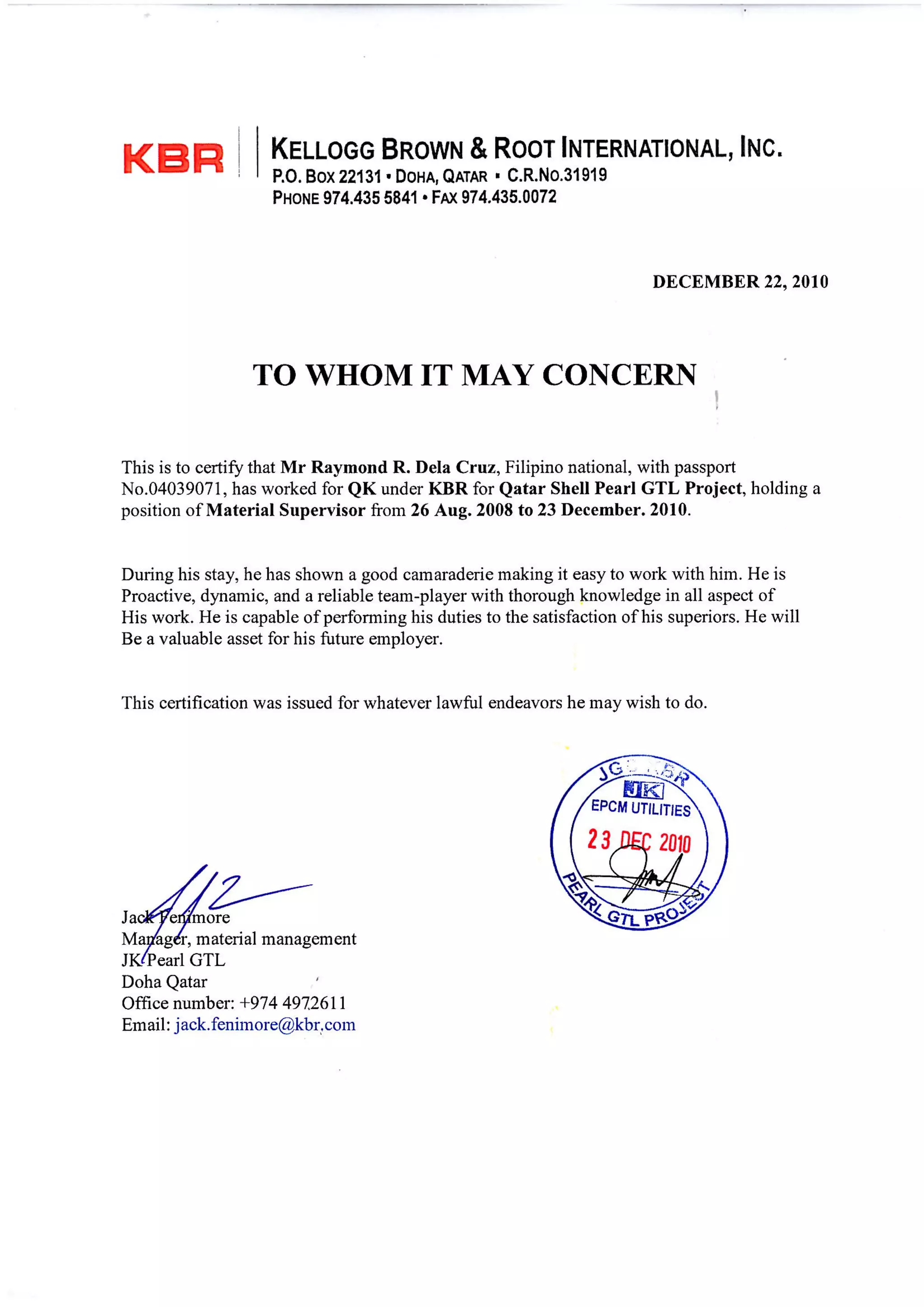 kbr certificate | PDF