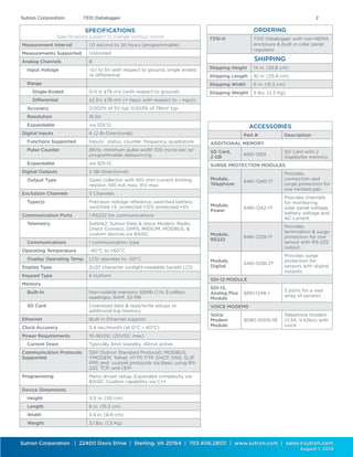7310 Data Logger Datasheet | PDF
