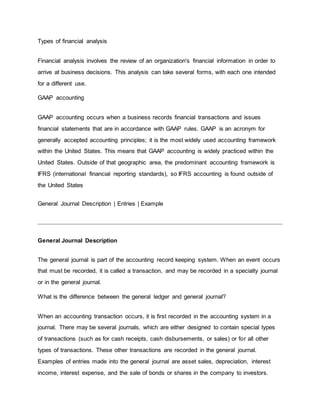Project Accounting Journal Entries | DOCX