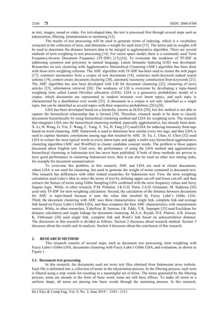 Complete agglomerative hierarchy document’s clustering based on fuzzy luhn’s gibbs latent ...