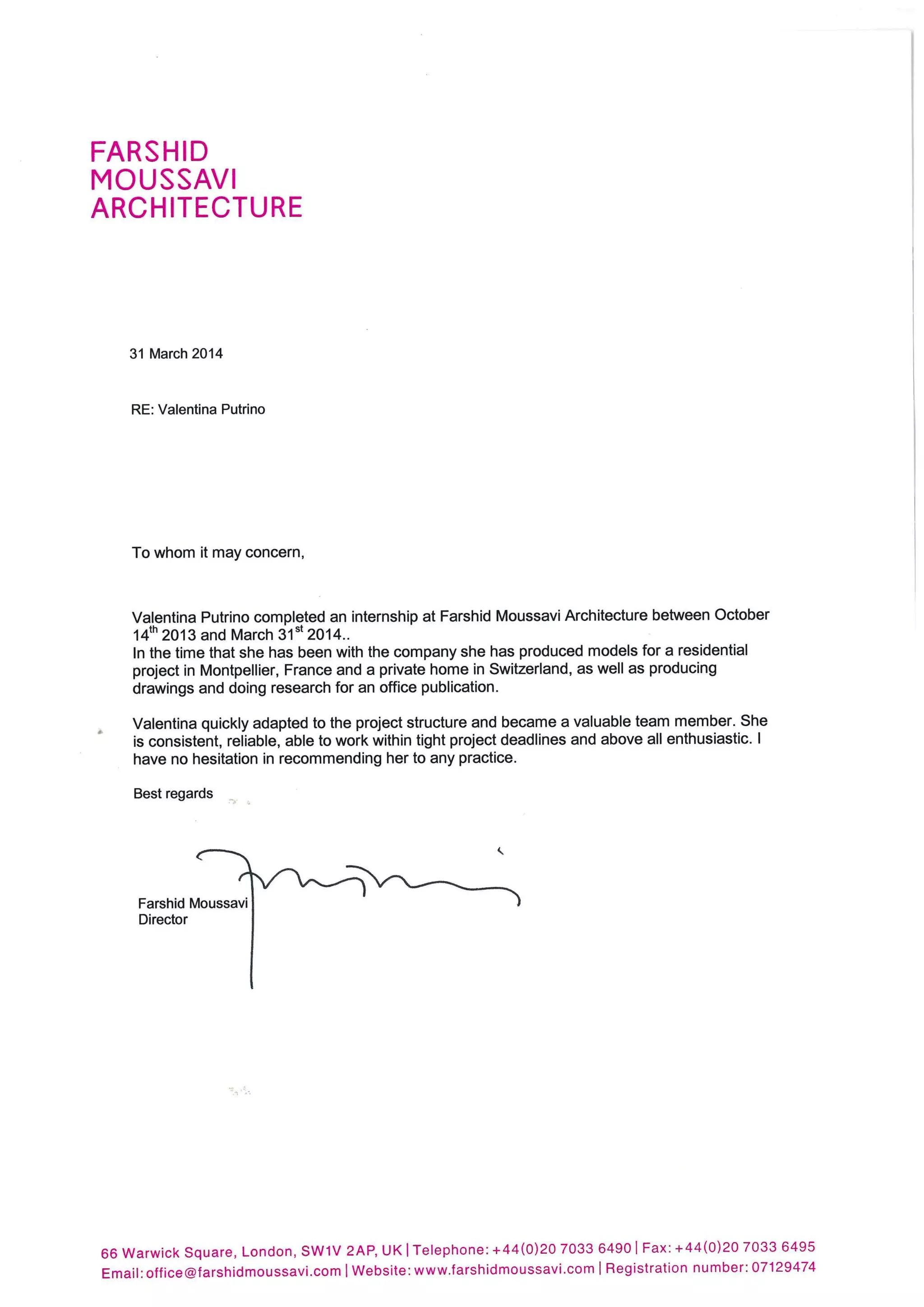 reference letter FMA | PDF
