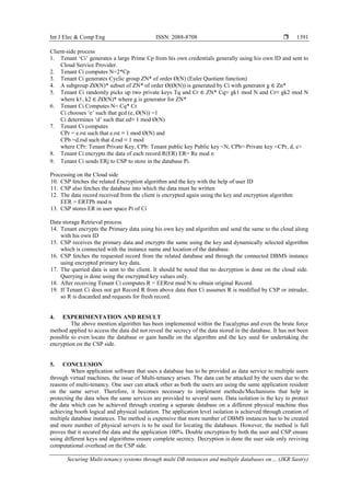 Securing multi-tenancy systems through multi DB instances and multiple databases on different ...