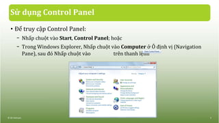 Bài Giảng IC3 GS4: Cotrol Panel | PPTX