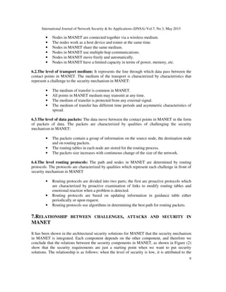 SECURITY CHALLENGES AS A FACTOR AFFECTING THE SECURITY OF MANET: ATTACKS, AND SECURITY SOLUTIONS ...