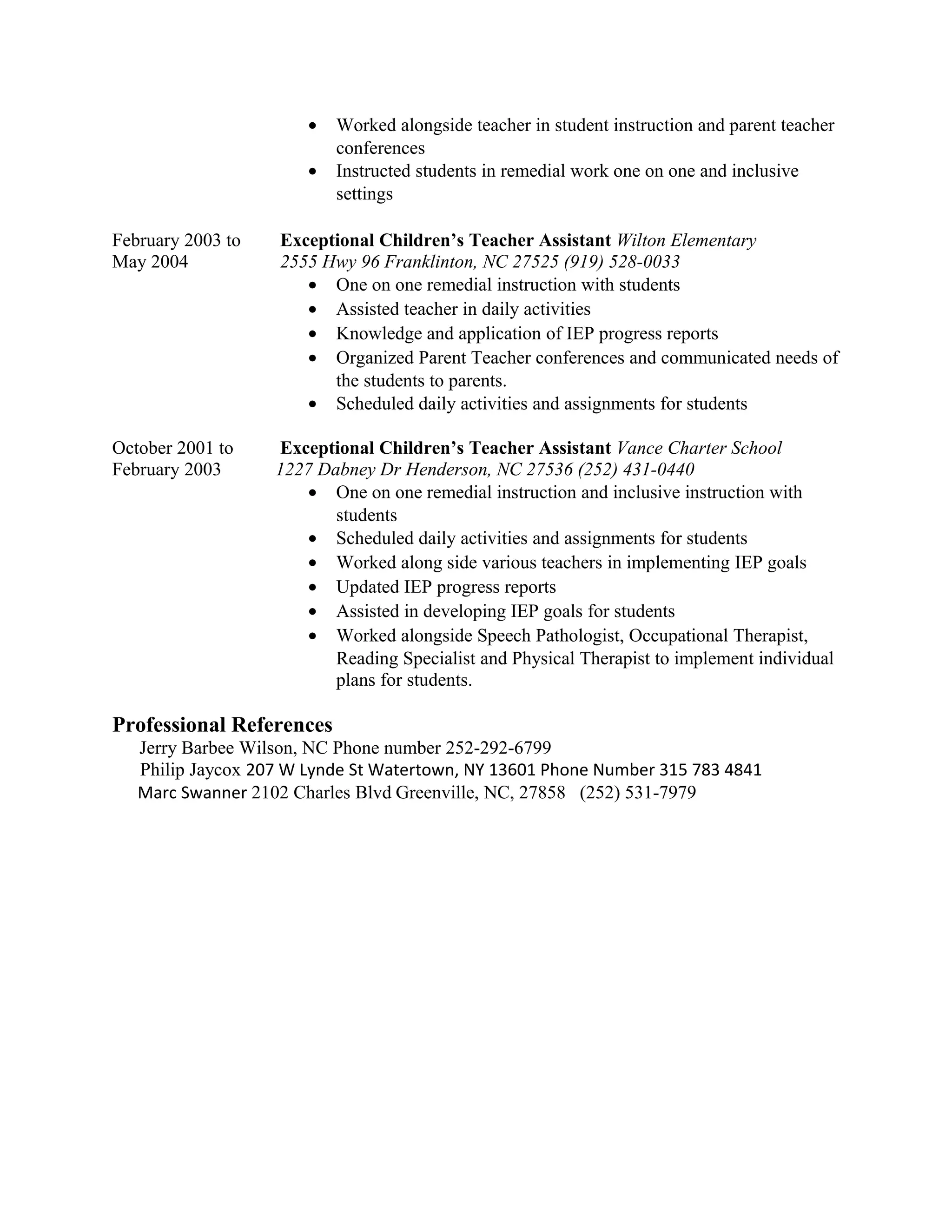 Heather Sharp Resume | DOC | Special Education | Education