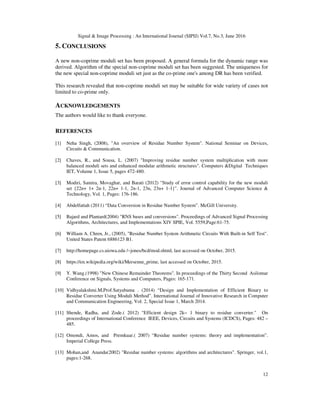A BINARY TO RESIDUE CONVERSION USING NEW PROPOSED NON-COPRIME MODULI SET | PDF