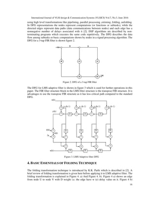 FOLDED ARCHITECTURE FOR NON CANONICAL LEAST MEAN SQUARE ADAPTIVE DIGITAL FILTER USED IN ECHO ...