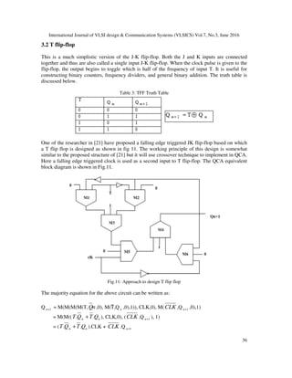 DESIGNING AN EFFICIENT APPROACH FOR JK AND T FLIP-FLOP WITH POWER DISSIPATION ANALYSIS USING QCA ...