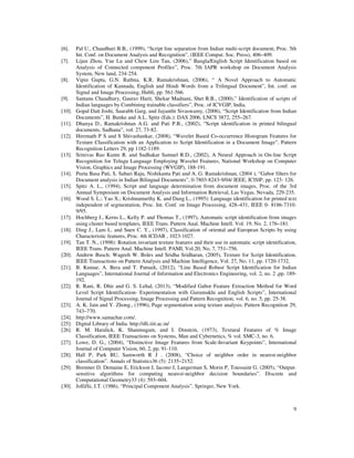 DIMENSION REDUCTION FOR SCRIPT CLASSIFICATION- PRINTED INDIAN DOCUMENTS | PDF