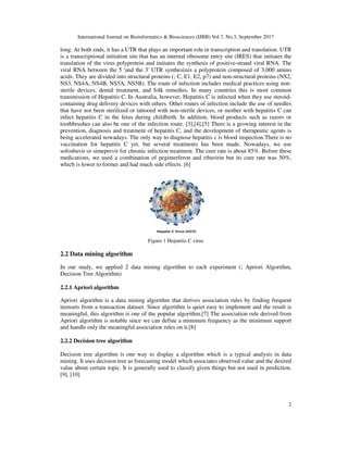 Analysis of Hepatitis C Virus using Data mining algorithm -Apriori, Decision tree | PDF