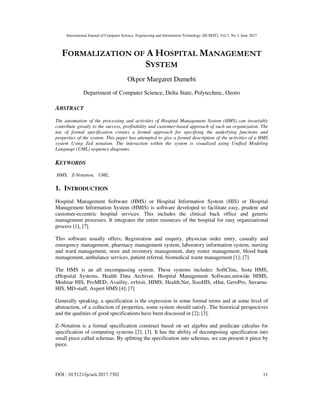 Formalization of a Hospital Management System | PDF