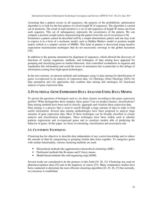 A Review of Various Methods Used in the Analysis of Functional Gene Expression Data | PDF