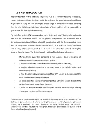 JCN Electronics The Servant Project Report | PDF