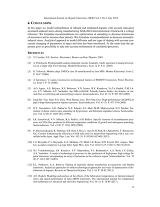 ON OPTIMIZATION OF MANUFACTURING OF FIELD-EFFECT HETEROTRANSISTORS ...