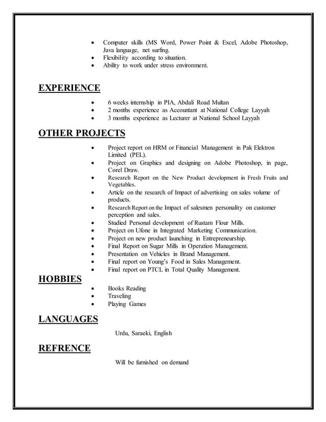 Arbab Rafi C.V | PDF