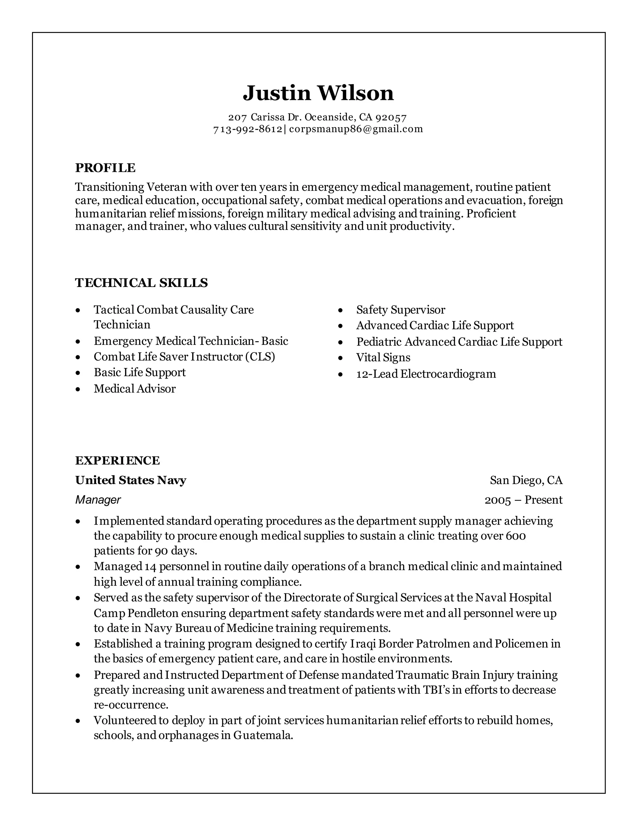 Justin wilson Resume update 15oct9 | DOCX