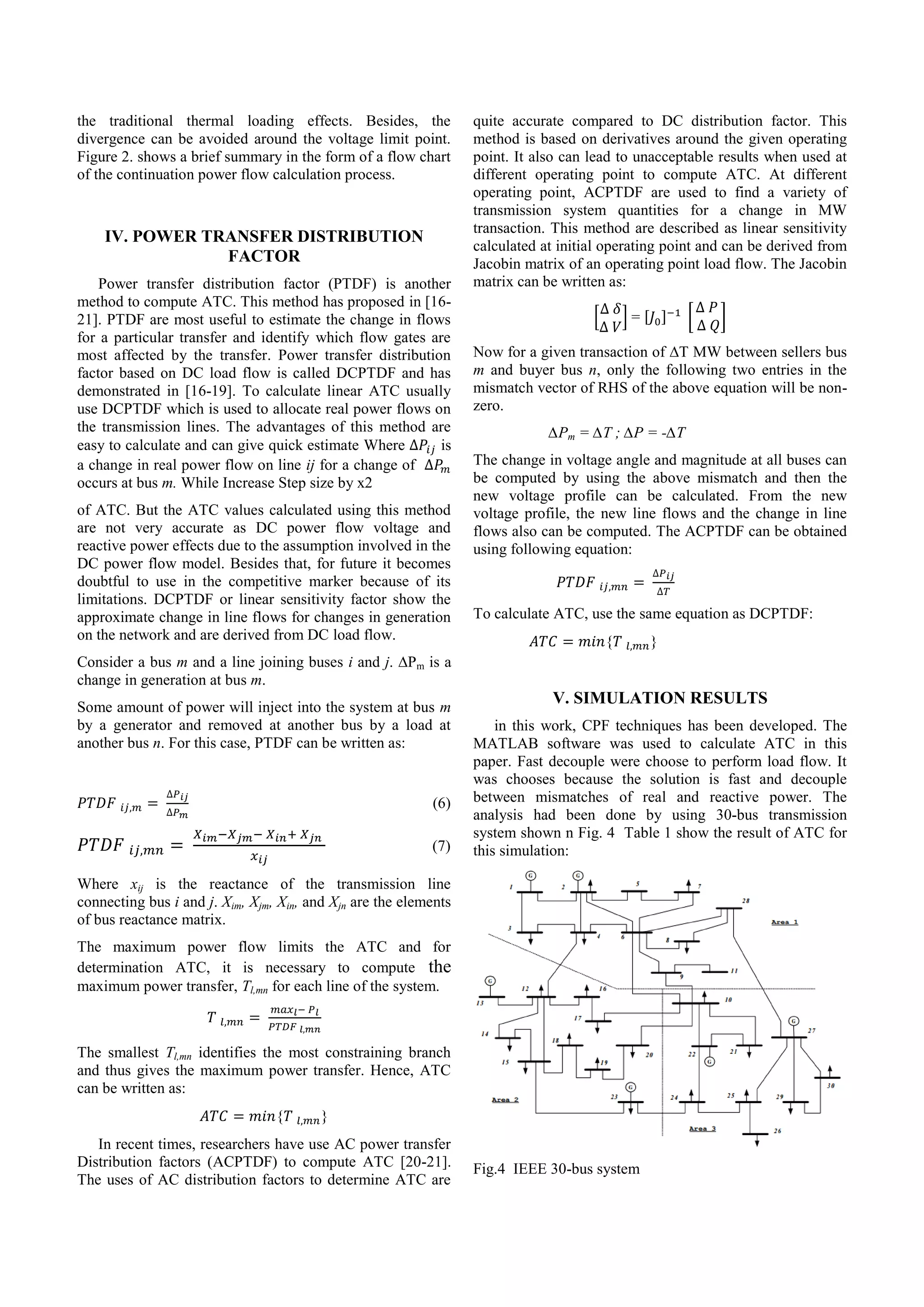 Deterministic Approach Available Transfer Capability Atc Calculation Methods Pdf