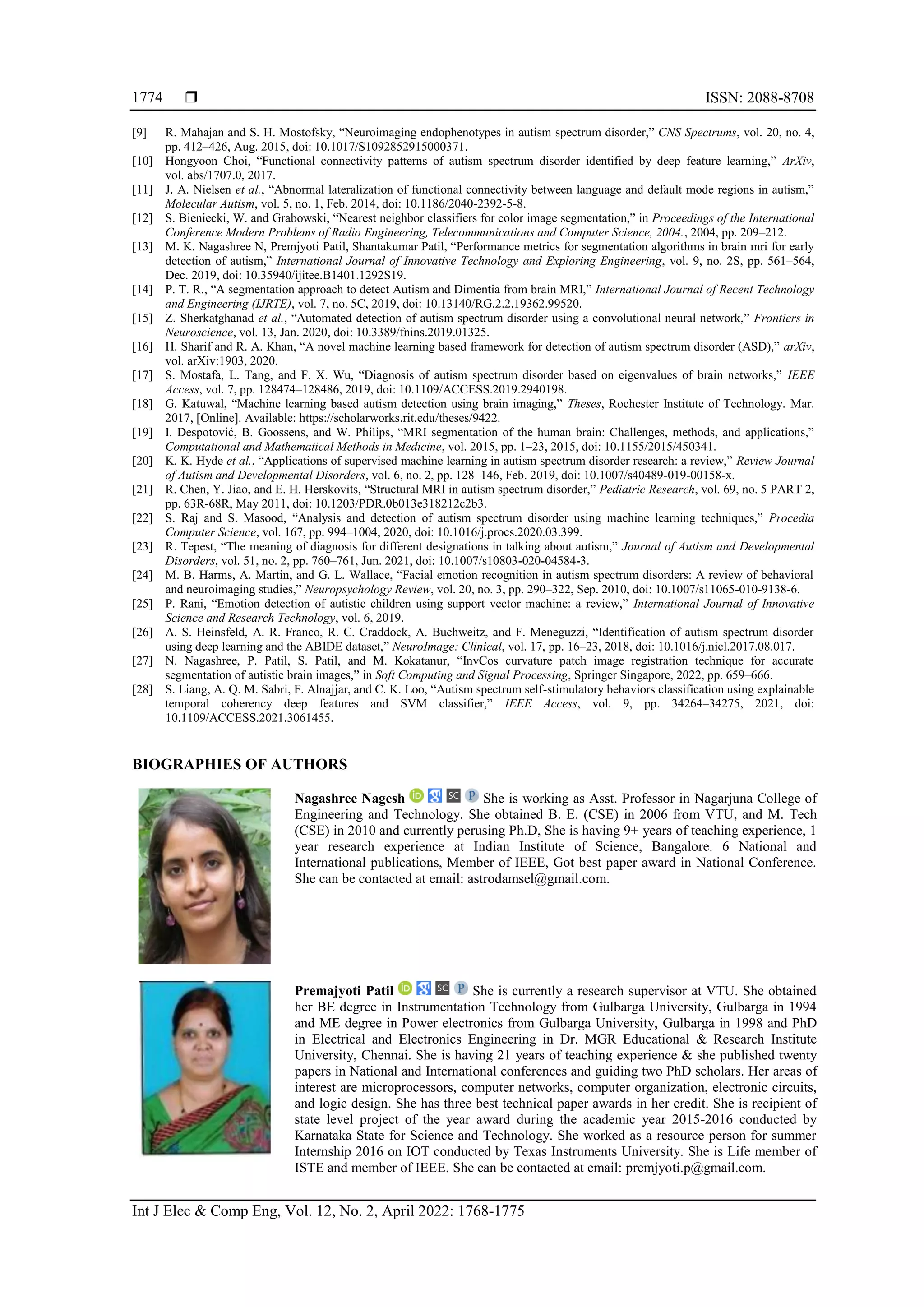 An architectural framework for automatic detection of autism using deep convolution networks and ...