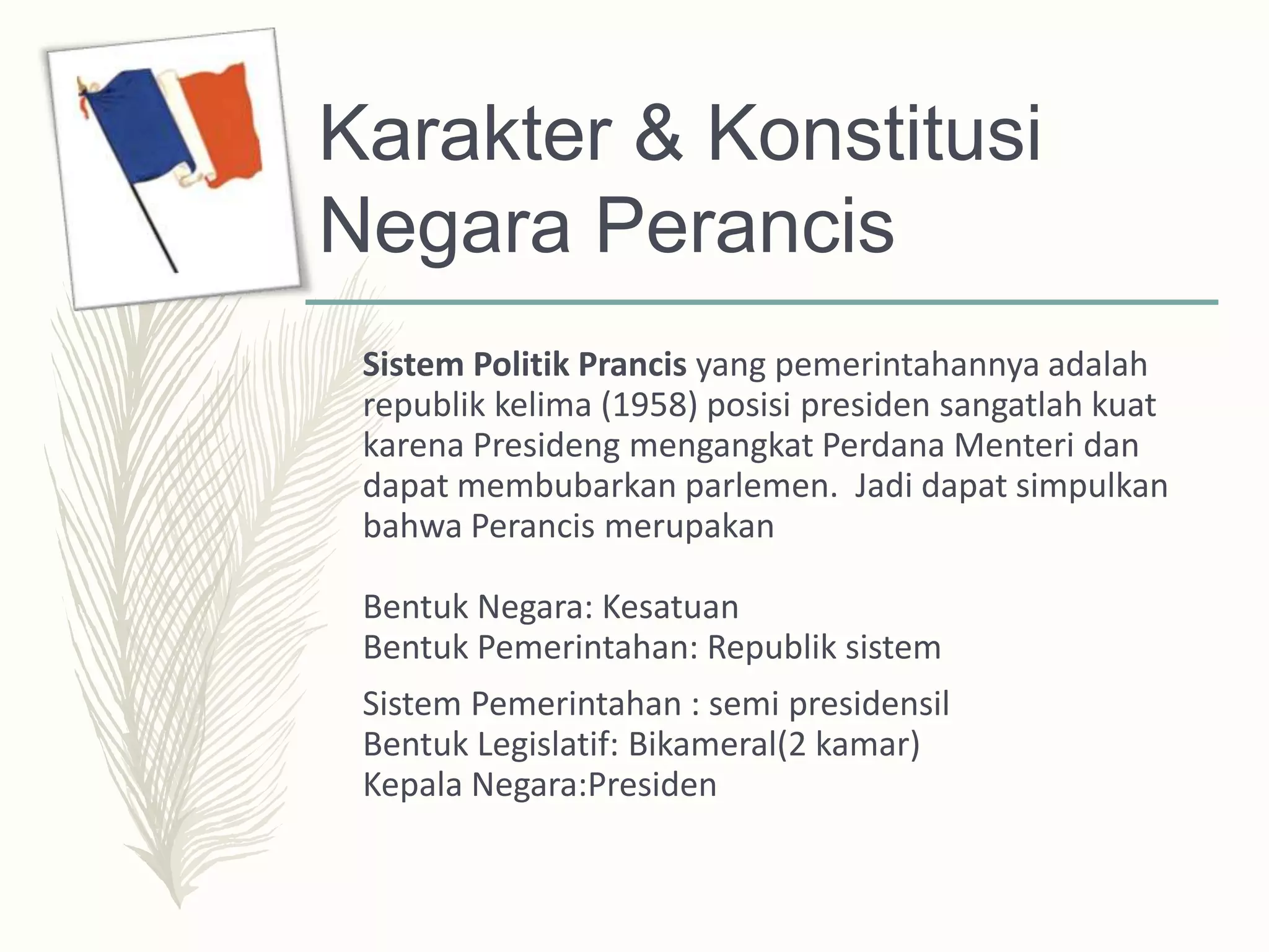 Perbandingan Administrasi Negara Perancis vs. indonesia | PPTX