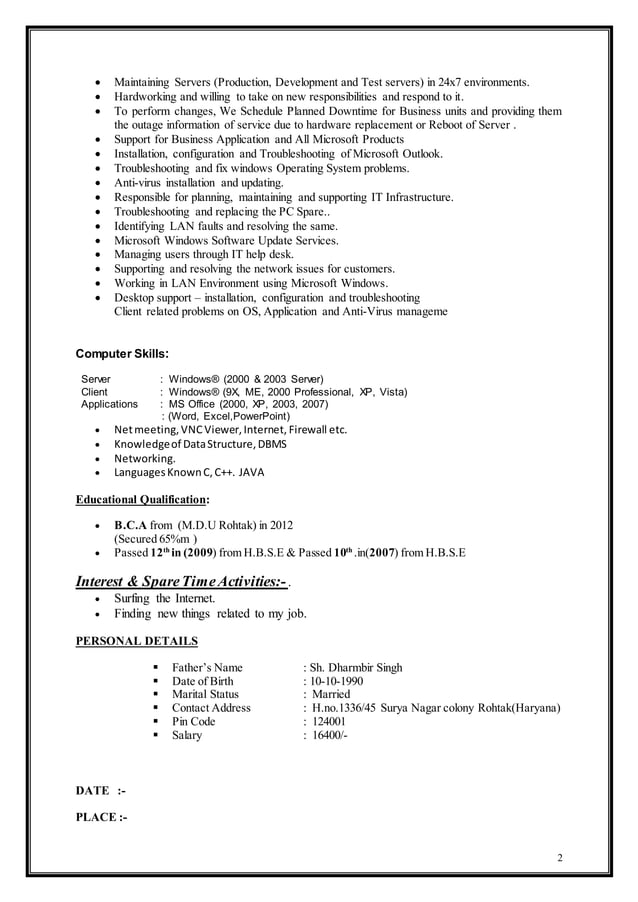 narinder cv | PDF