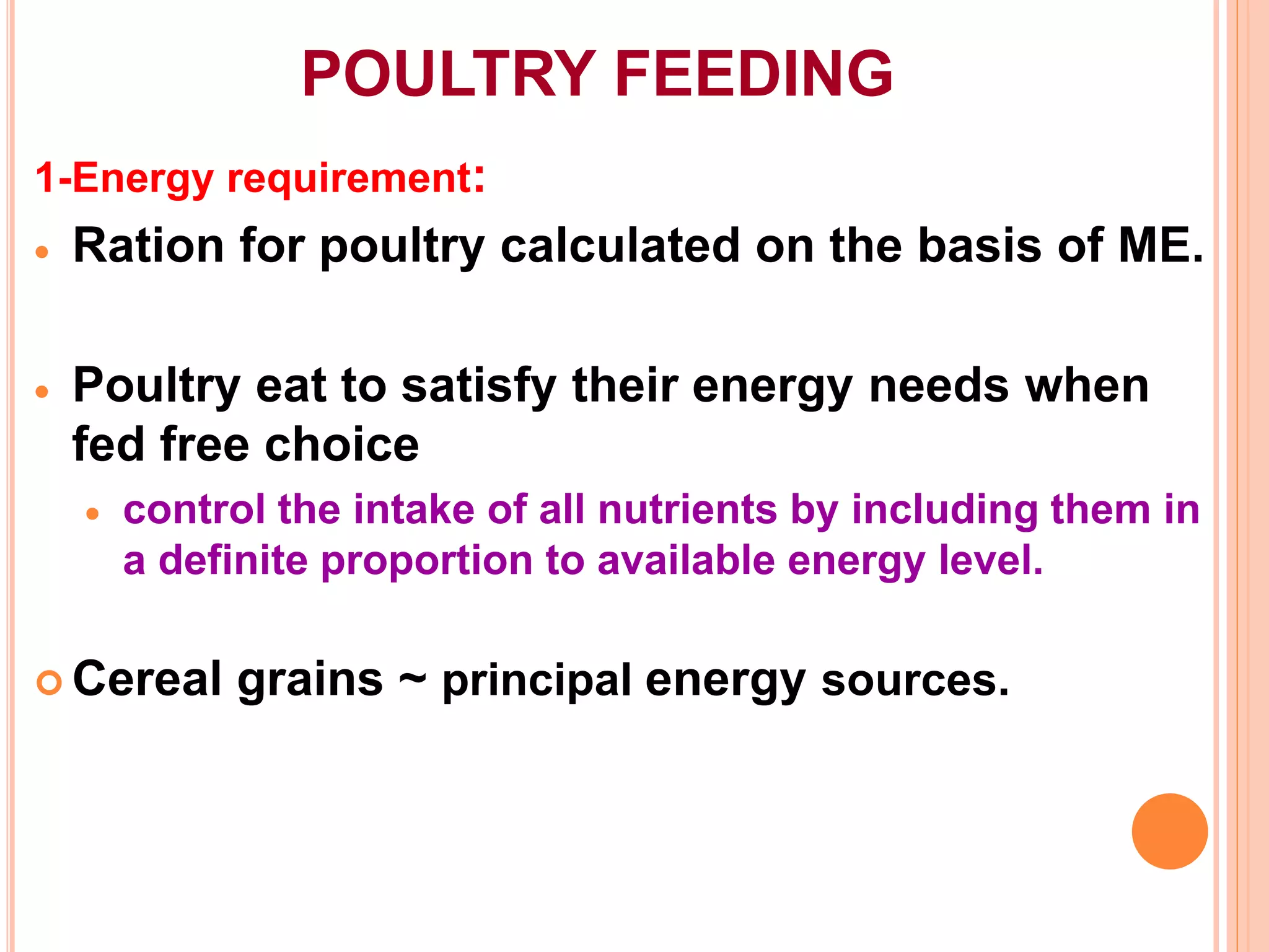 Feeding management of poultry | PPTX