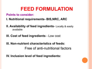 Feeding management of poultry | PPTX