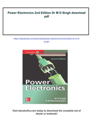 Power Electronics 2nd Edition Dr M D Singh | PDF