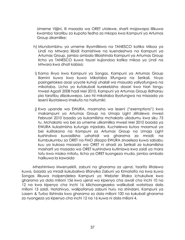 Taarifa-ya-kamati-teule-ya-bunge-kuhusu-gesi | PDF