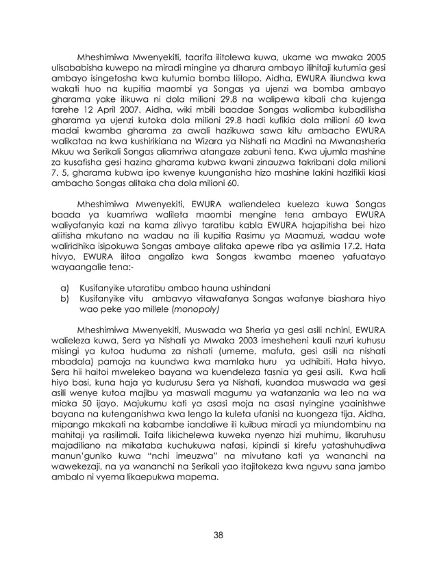 Taarifa-ya-kamati-teule-ya-bunge-kuhusu-gesi | PDF