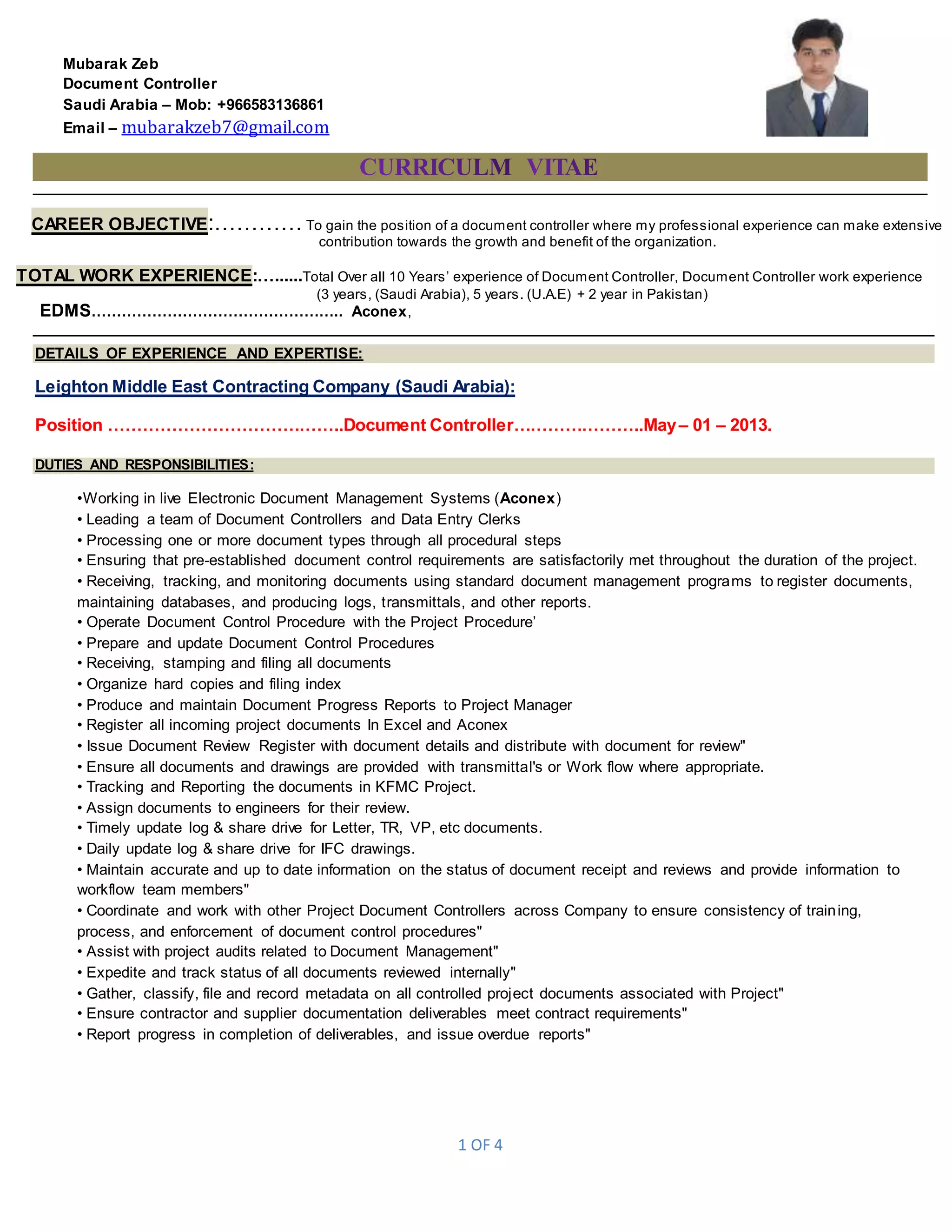 Mubarak Zeb Resume | DOCX