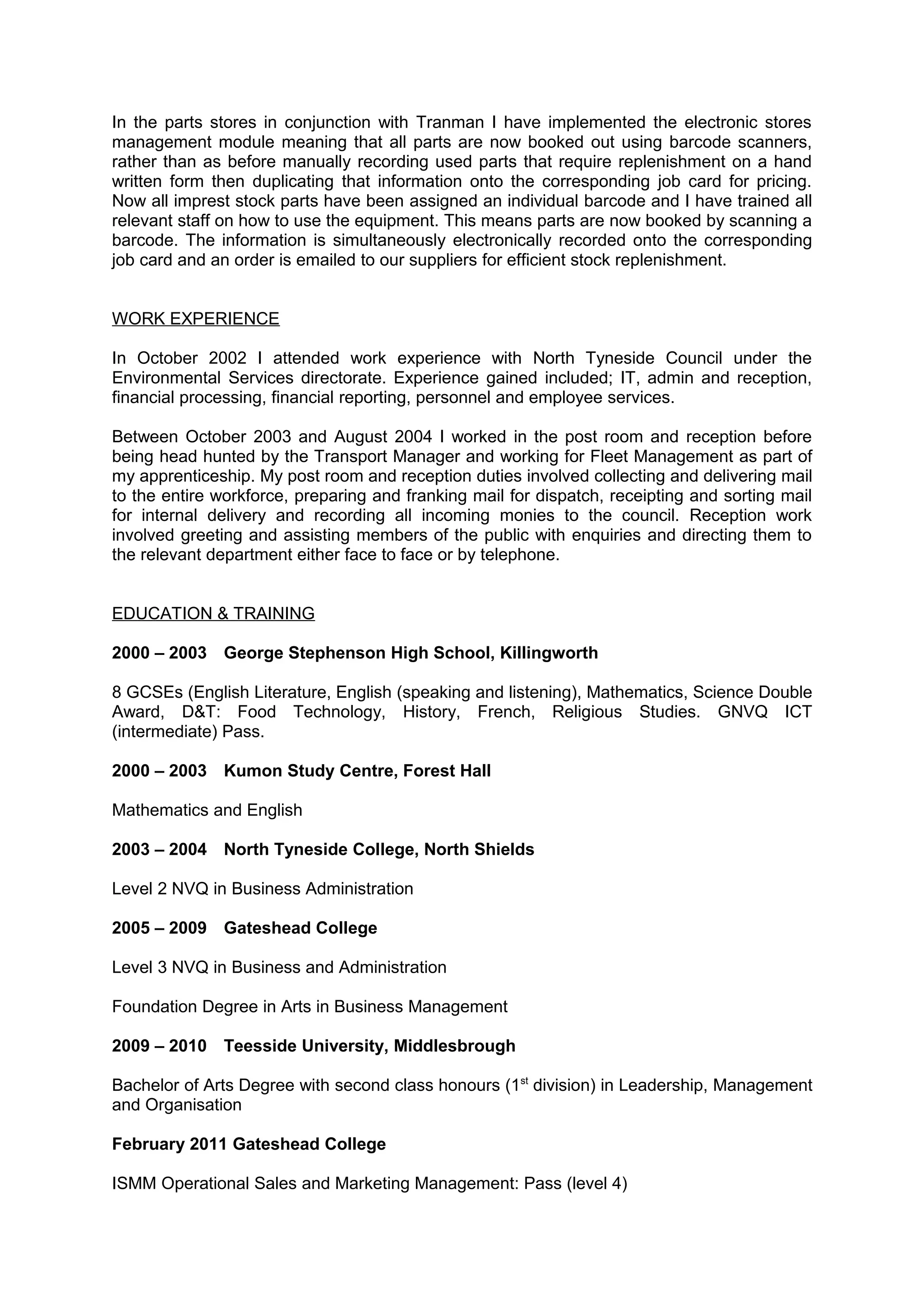 Davids CV internet | DOC