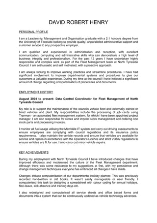 Davids CV internet | PDF