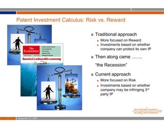 The Changing Role of Patent Strategy | PPT