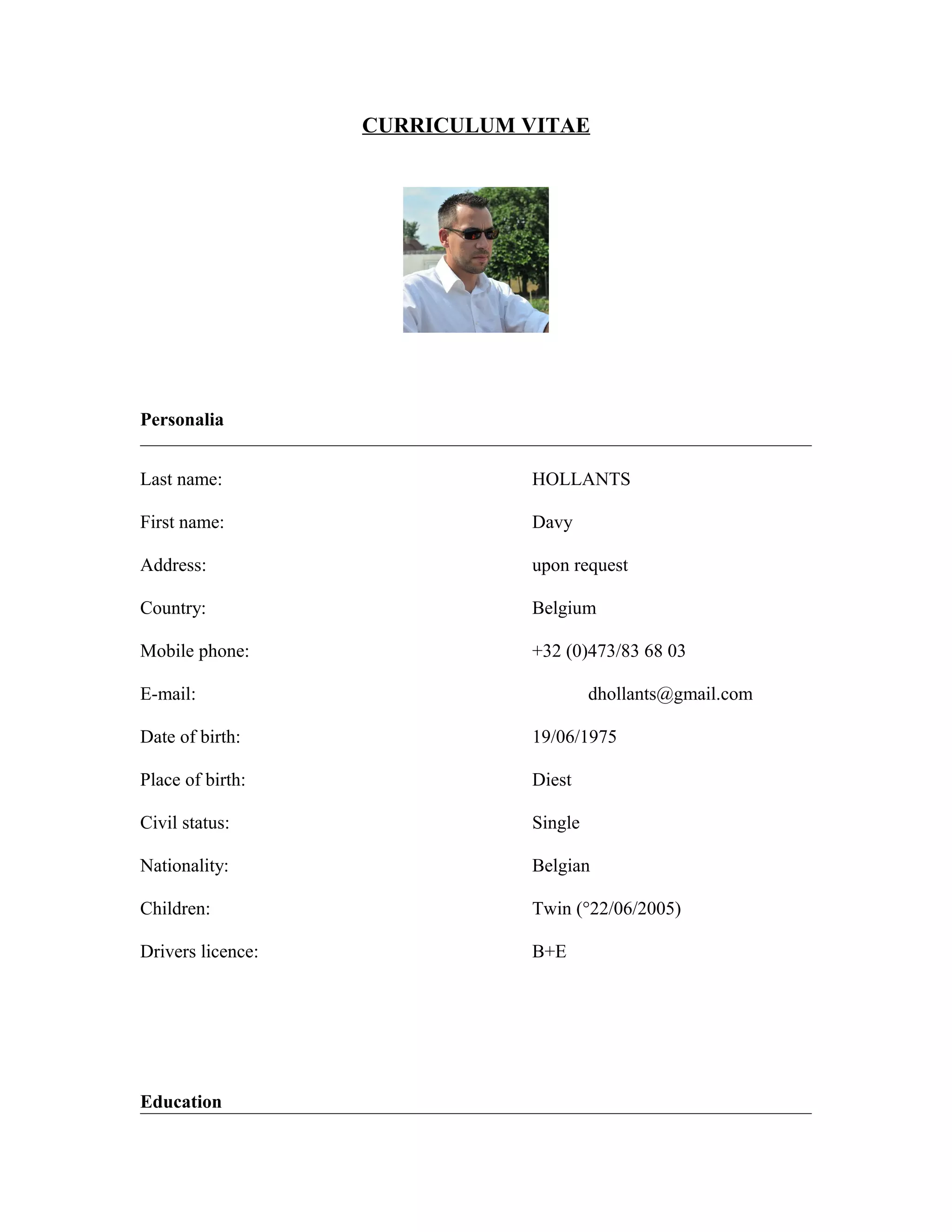 CURRICULUM VITAE to date | DOC