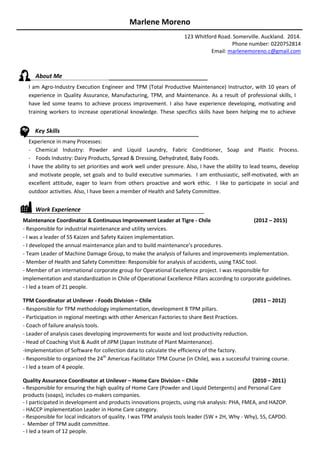 CV Marlene Moreno | PDF