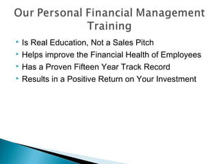 Workplace Financial Education Presentation | PPT