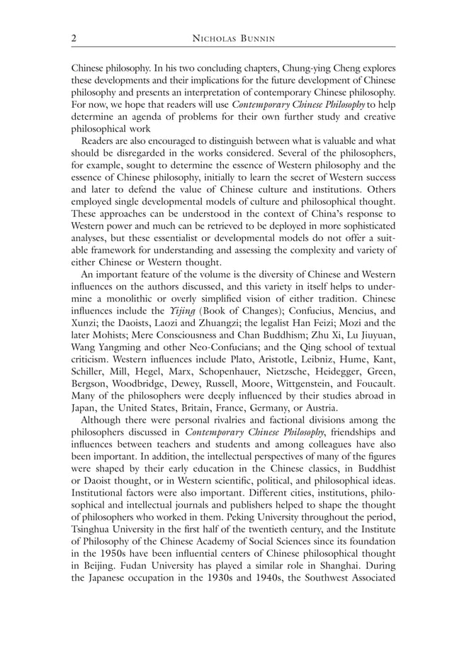 Contemporary Chinese Philosophy Chungying Cheng Nicholas Bunnin | PDF