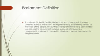 composition of the indian parliament powerpoint presentation | PPTX