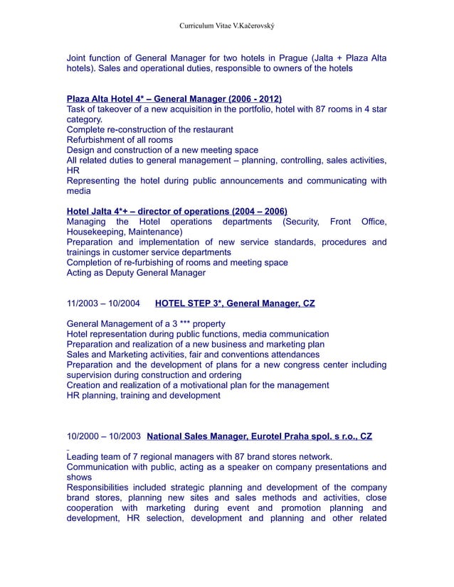 CV_Kacerovsky_engl 2016 | PDF