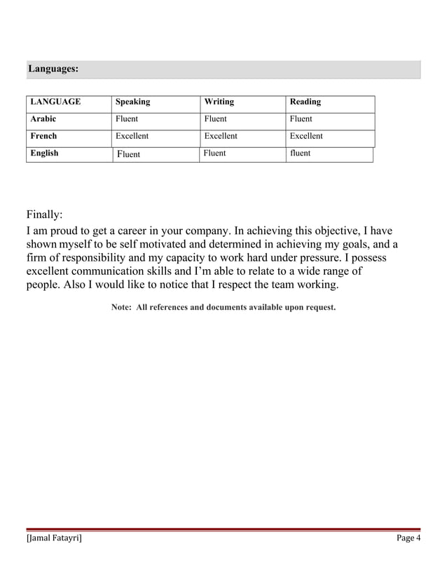 Jamal Al Fatayri c.v | DOC