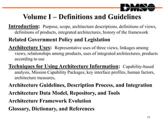 Relating the Mission and Means Framework to DoD Architecture Framework ...