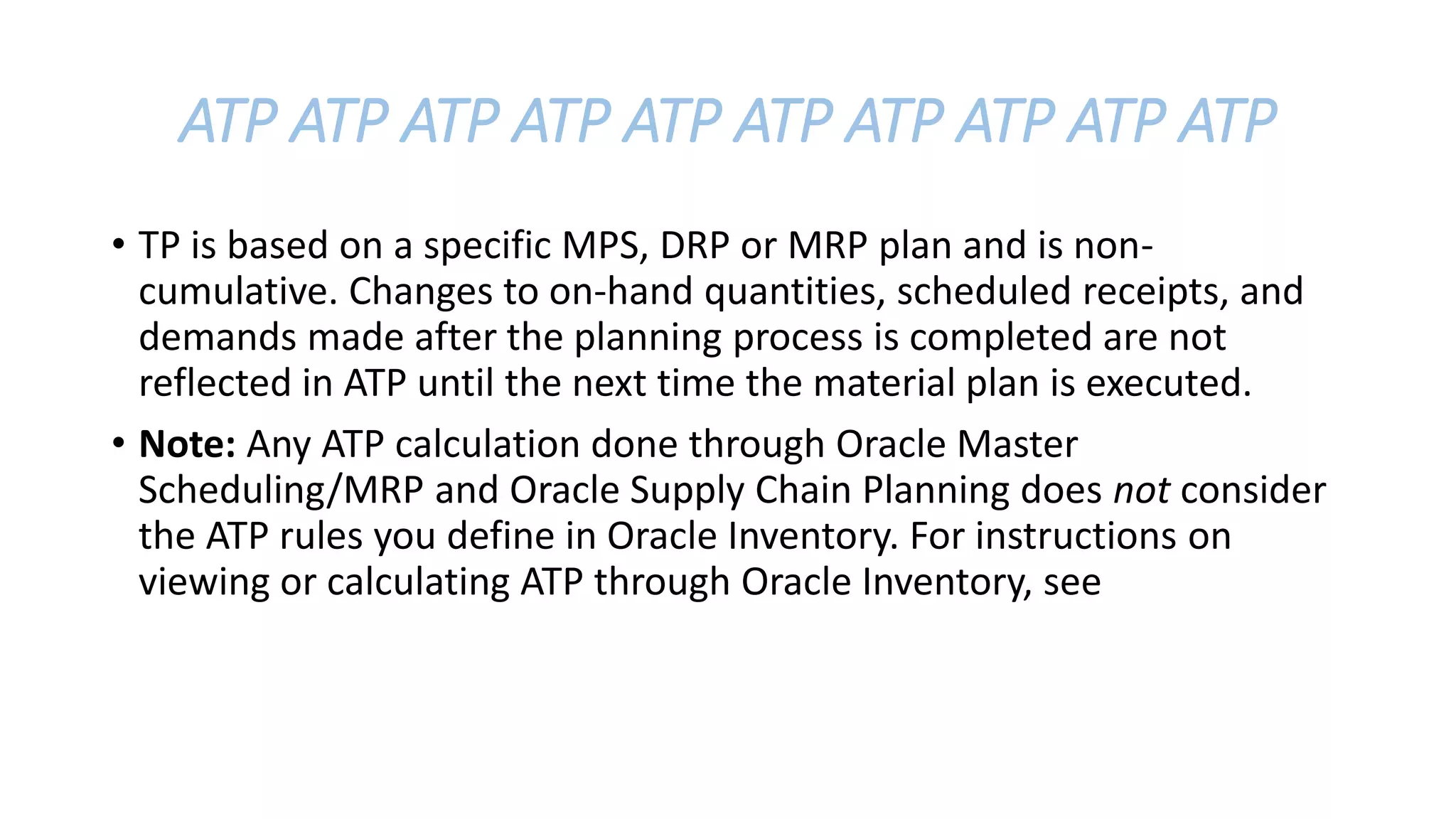 Available to Promise (ATP) | PPTX