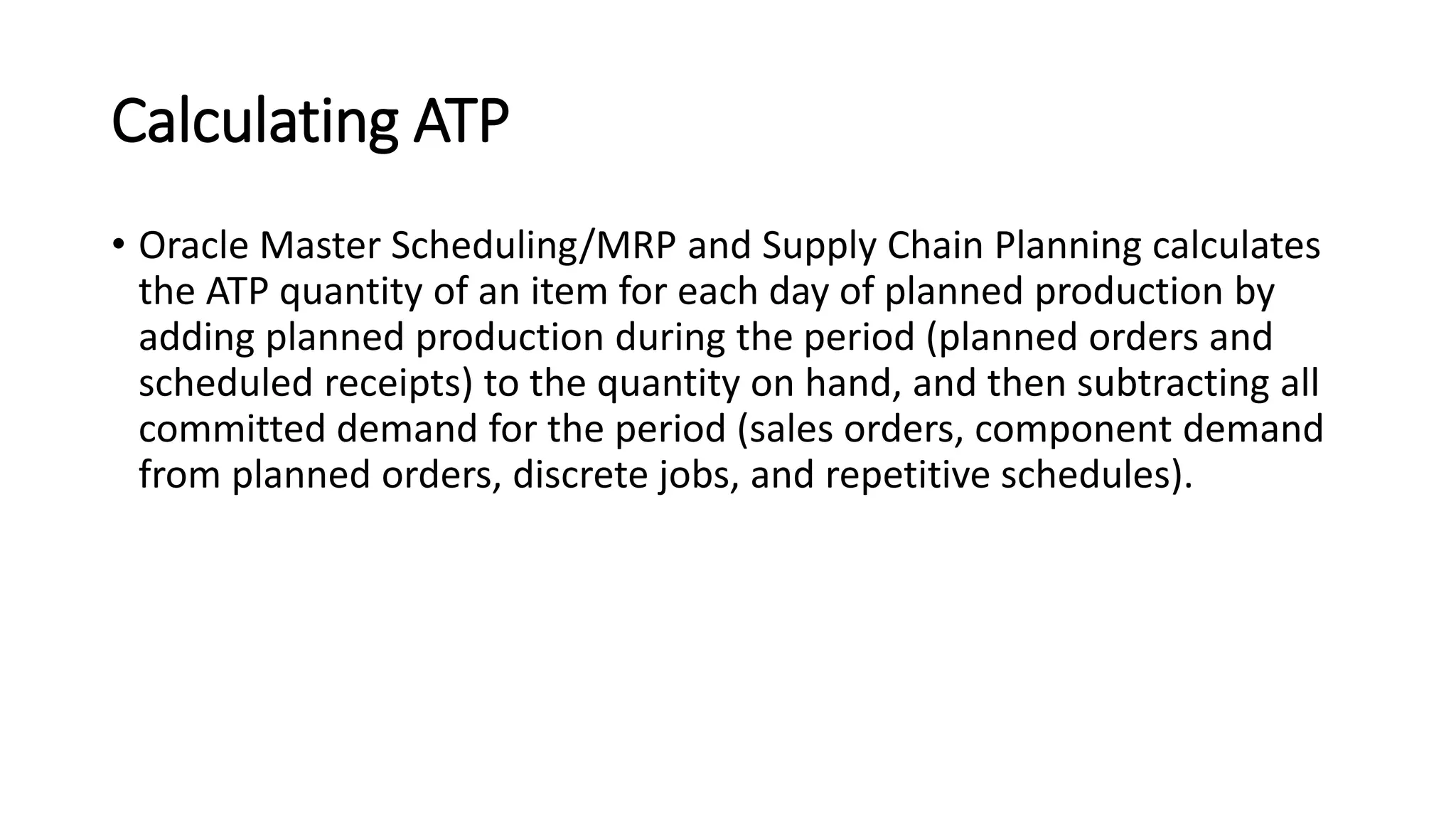 Available to Promise (ATP) | PPTX